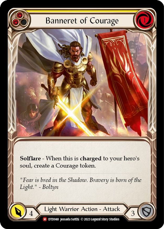 Banneret of Courage - Dusk till Dawn - Flesh and Blood TCG