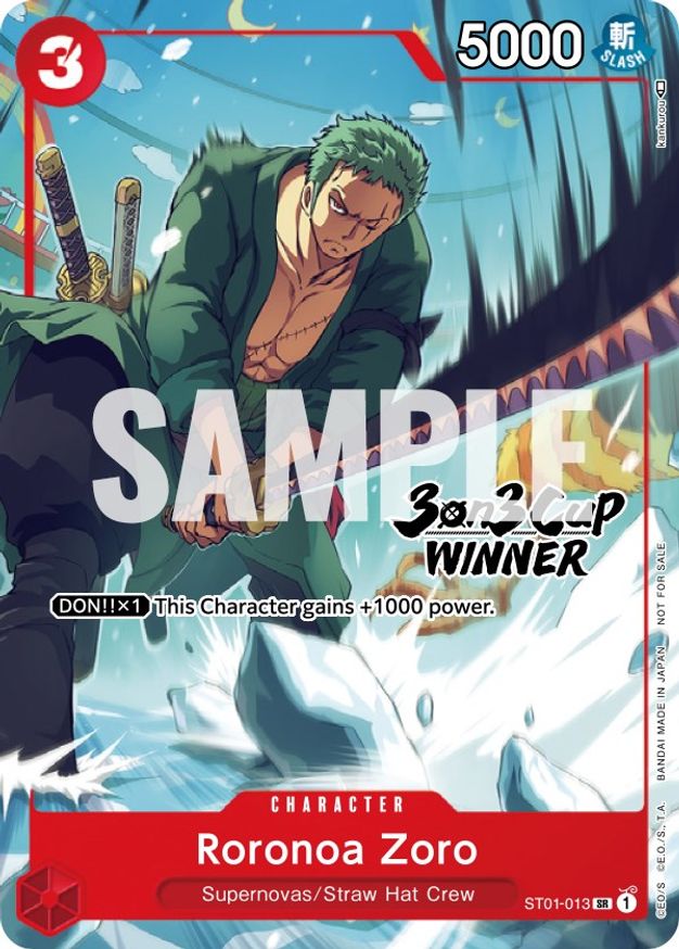 Roronoa Zoro (3-on-3 Cup) [Winner] - One Piece Promotion Cards - One Piece Card Game