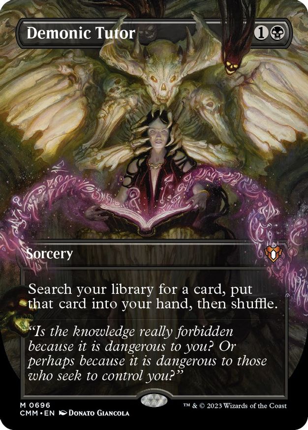 Demonic Tutor (Borderless) - Commander Masters - Magic: The Gathering