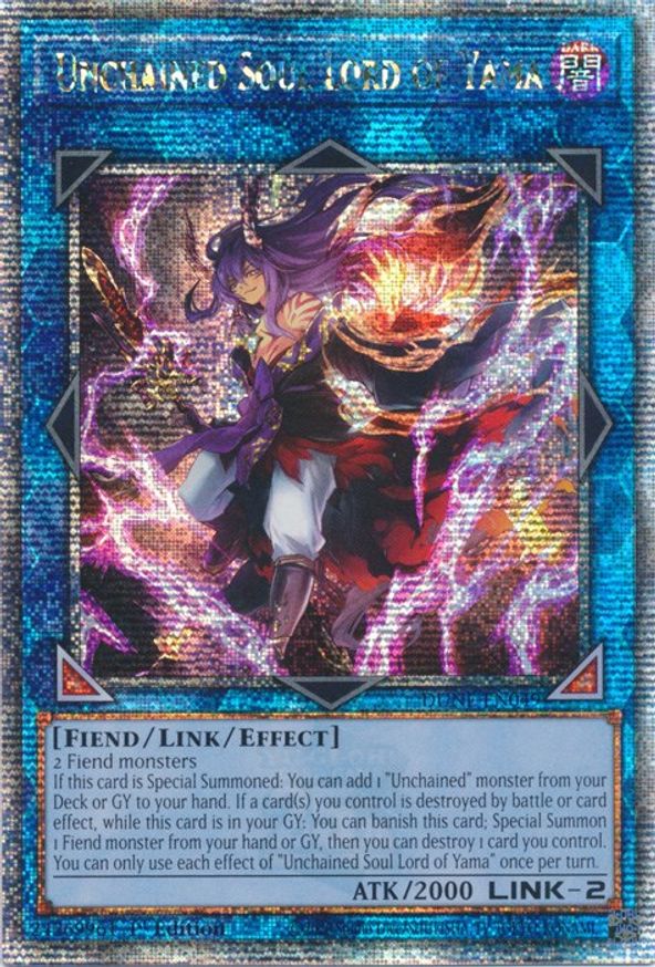 Unchained Soul Lord of Yama (Quarter Century Secret Rare) - Duelist ...
