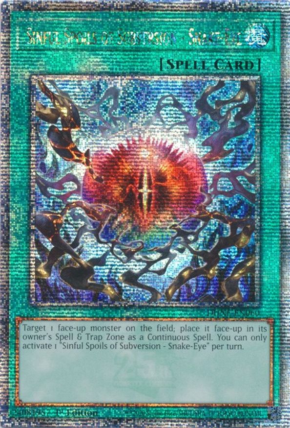 Sinful Spoils of Subversion - Snake-Eye (Quarter Century Secret Rare) - Duelist Nexus - YuGiOh