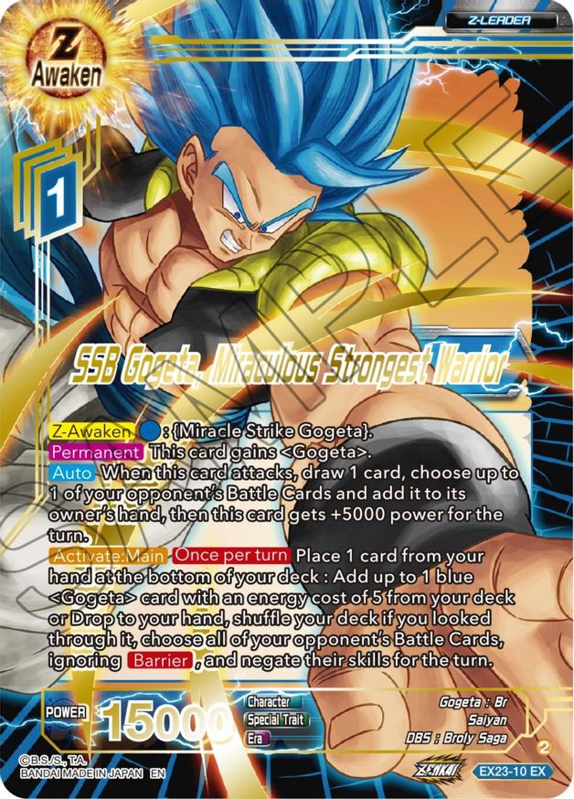 SSB Gogeta, Miraculous Strongest Warrior - Expansion Deck Box Set 23 ...