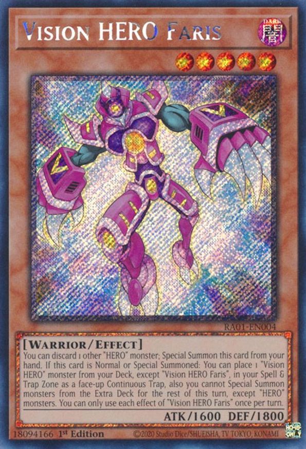 Vision HERO Faris (Platinum Secret Rare) - 25th Anniversary Rarity ...