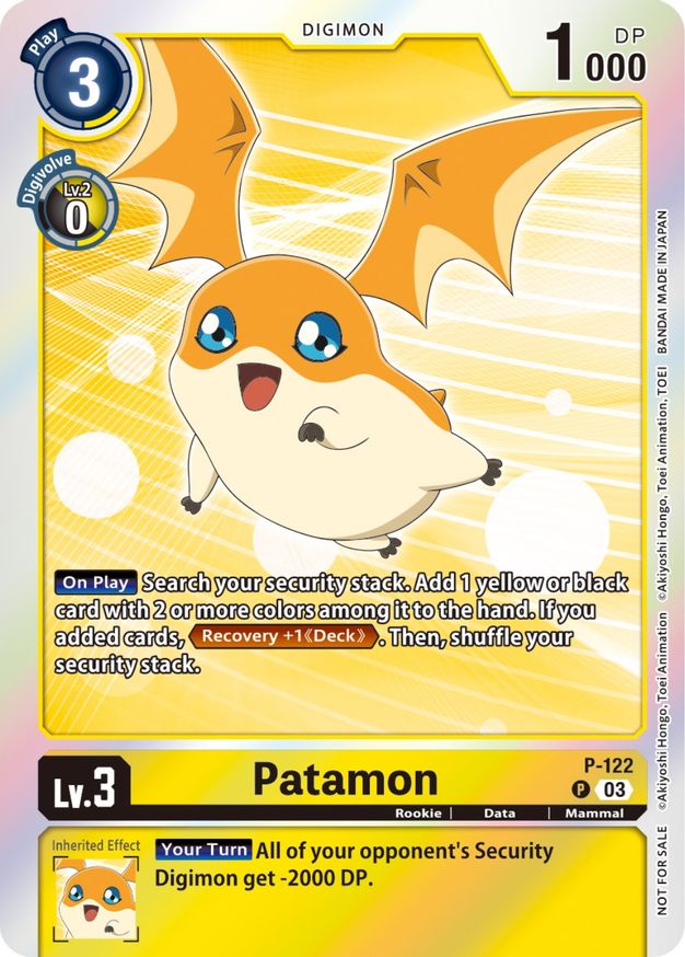 Patamon - P-122 (Tamer Party Pack -The Beginning- Ver. 2.0) - Digimon ...