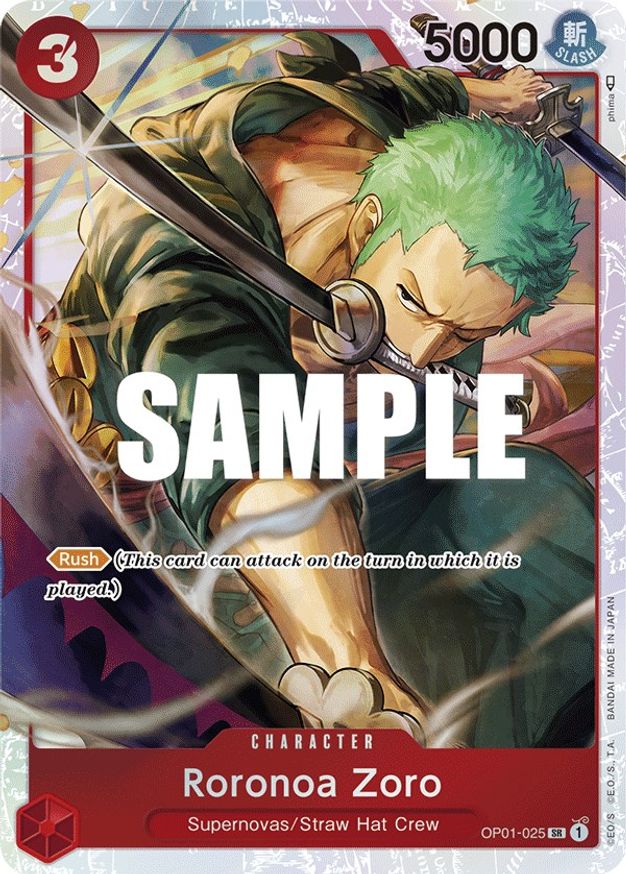 Roronoa Zoro - OP01-025 (Ultra Deck: The Three Captains) - One Piece Promotion Cards - One Piece ...
