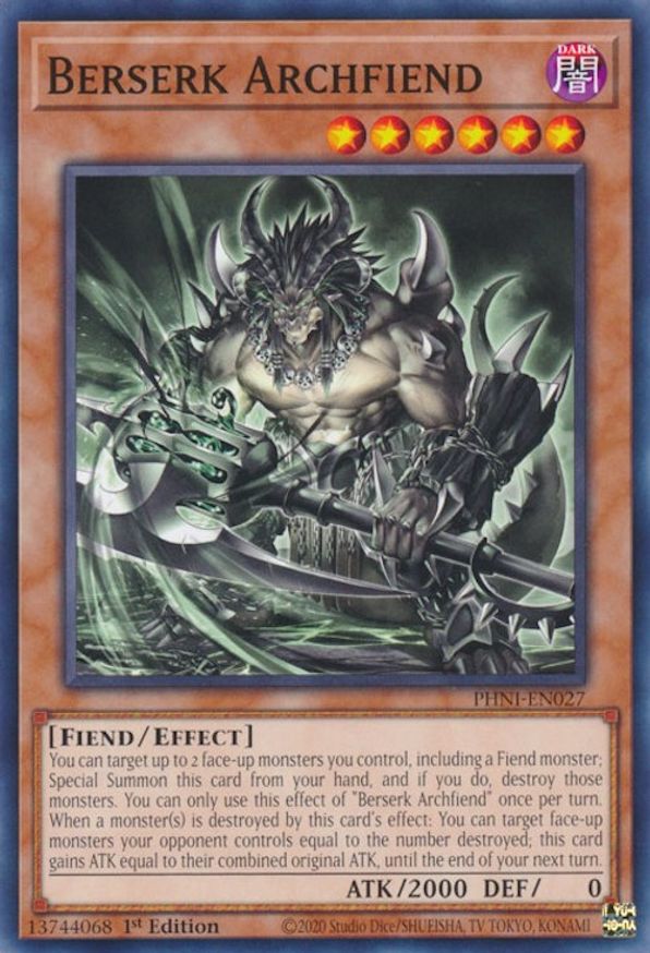 Berserk Archfiend - Phantom Nightmare - YuGiOh