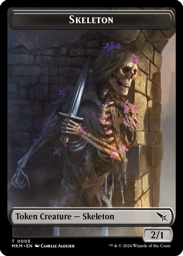 Skeleton Token - Murders at Karlov Manor - Magic: The Gathering