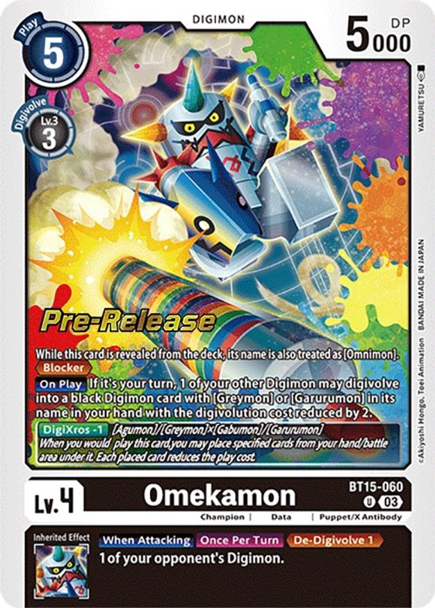Omekamon - Exceed Apocalypse Pre-Release Cards - Digimon Card Game