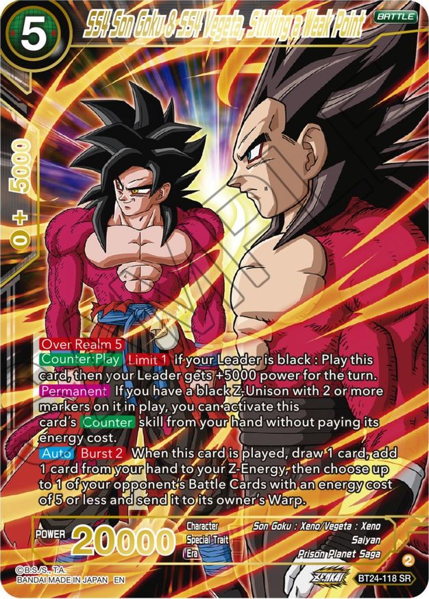 SS4 Son Goku & SS4 Vegeta, Striking a Weak Point - Beyond Generations ...
