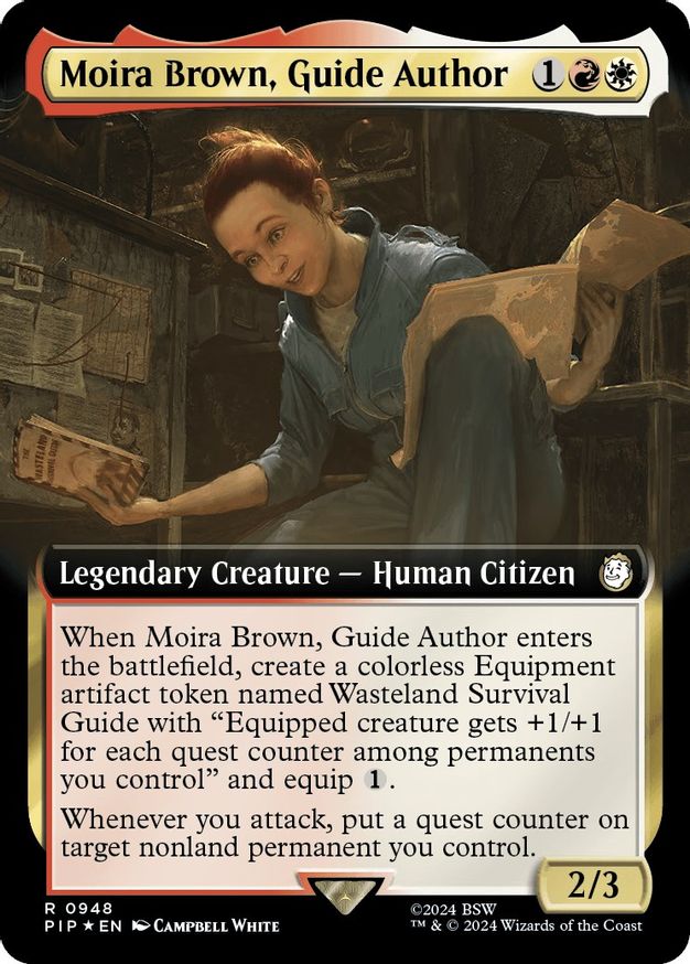 Moira Brown, Guide Author (Extended Art) (Surge Foil) - Universes Beyond: Fallout - Magic: The ...