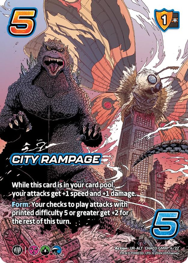 City Rampage (Alternate Art) - Challenger Series: Godzilla - UniVersus