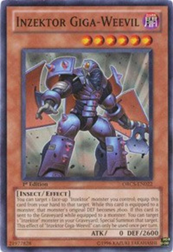 Inzektor Giga-Weevil - Order of Chaos - YuGiOh