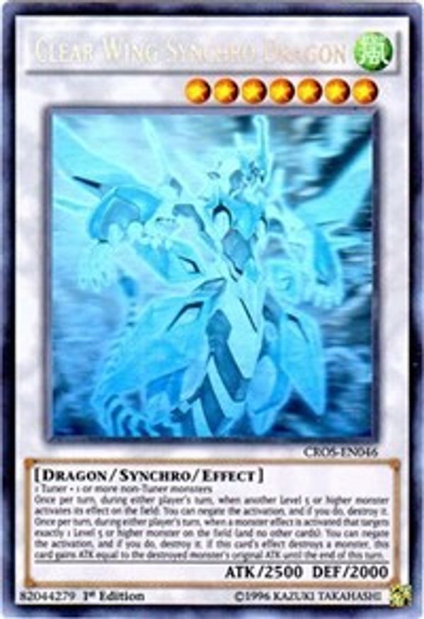 Clear Wing Synchro Dragon (Ghost Rare) - Crossed Souls - YuGiOh