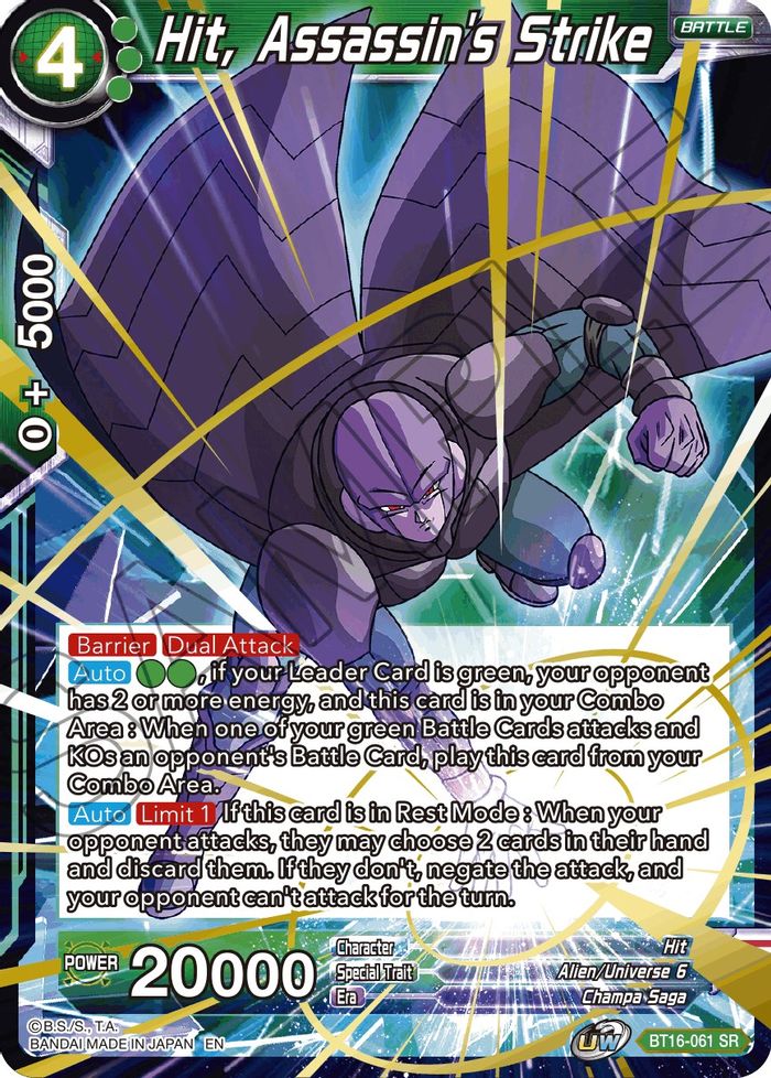 Hit, Assassin’s Strike Auto : r/DBS_CardGame
